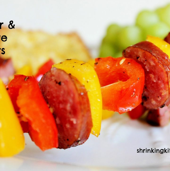 Simple Pepper And Sausage Skewers ⋆ Shrinking Kitchen
